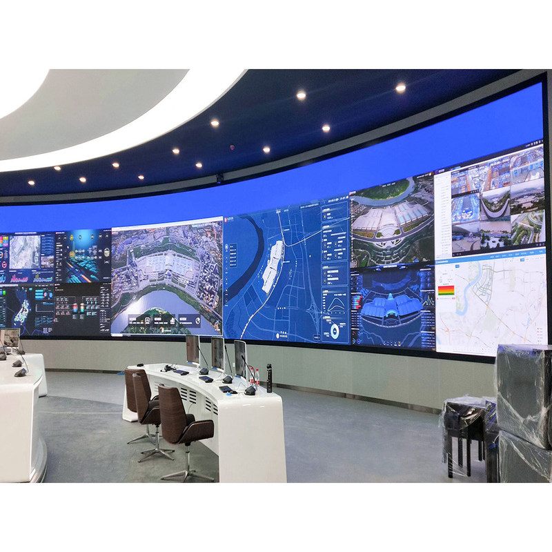 Indoor 55inch Multi Screen Video Wall Display 4k Full Color 480x480mm